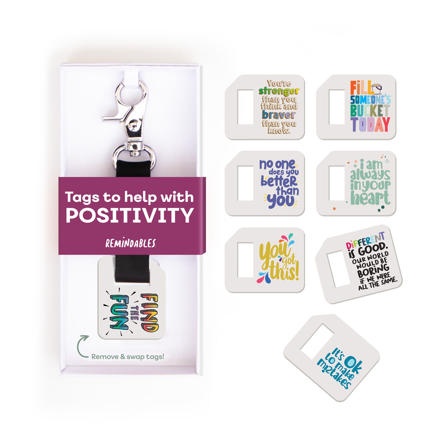 Positive affirmations bag tags | You got this | supports 'Are You Ok ...