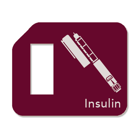 'Insulin' (Maroon) Visual Reminder Tag for Diabetes Care – Remindables
